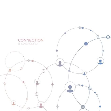 Premium Vector Network Background Connections With Points Lines And People Icons