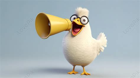 눈길을 끄는 스피커가 있는 3d 닭 재미있고 특이한 배경 눈길 배경 캐릭터 배경 지방 배경 이미지 Hd 눈길 캐릭터 지방 배경 사진 무료 다운로드 Lovepik