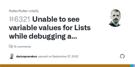 Unable To See Variable Values For Lists While Debugging A Flutter Application With Ios Or