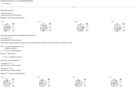 Solved Use The Given Function F To Answer Parts A Through