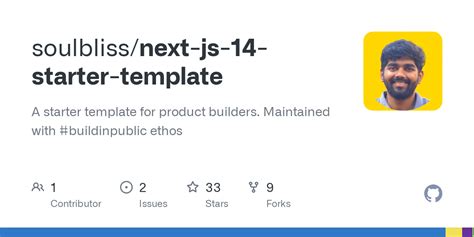 github soulbliss next js 14 starter template a starter template for