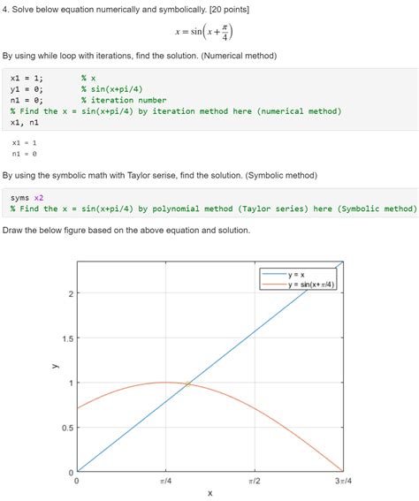 Solved Solve Below Equation Numerically And Symbolically
