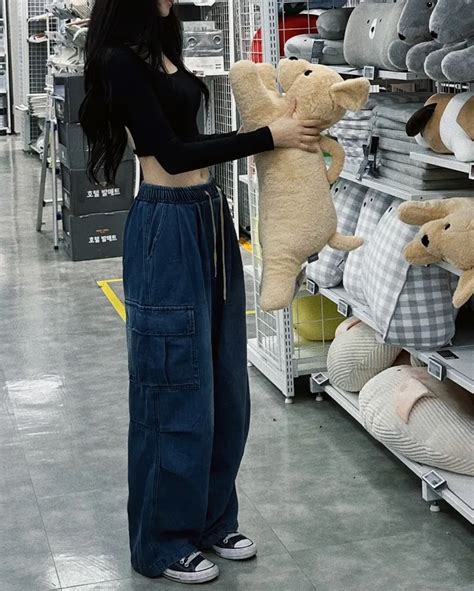 하체통통강추 하이웨스트 레트로 데님 밴딩 팬츠 에이블리