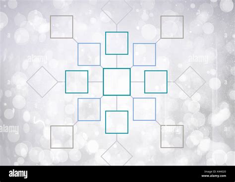 Digital Composite Of Colorful Mind Map Over Bright Background Over