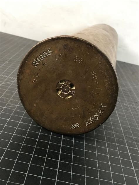 3” Mk7 50 Cal Naval Casing 1948 Inert Large 3 Inch 50 Cal Shell Case