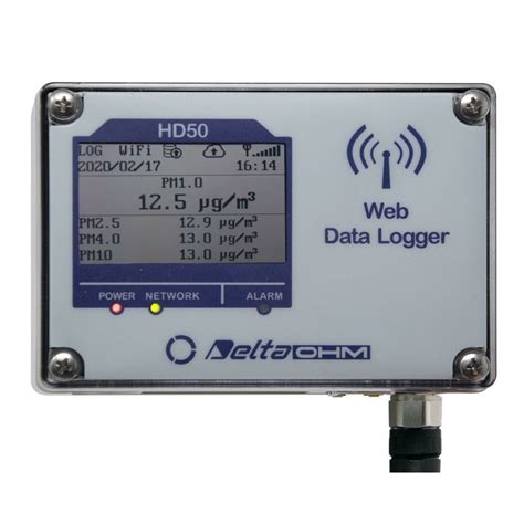 Particulate Matter Data Logger Hd50pm Delta Ohm Wifi Ethernet With Lcd Graphic Display