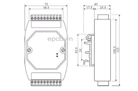 Module Mở Rộng Cổng Rs485 1 Ngõ Vào Sang 4 Ngõ Ra Ck 5024