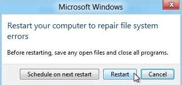 Windows New Disk Error Checking Feature