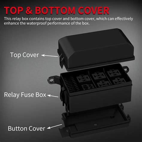 12v Auto Relays Socket Control Box Waterproof 6way Fuse Box Fuse Box Relay Wired Wireless