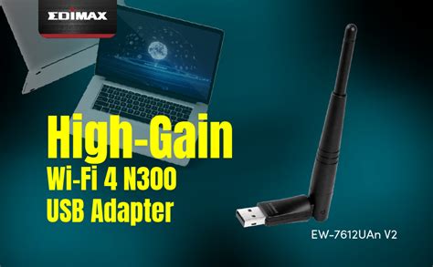 Edimax 300mbps Wireless High Gain Usb Adapter Ew 7612uan V2 Au