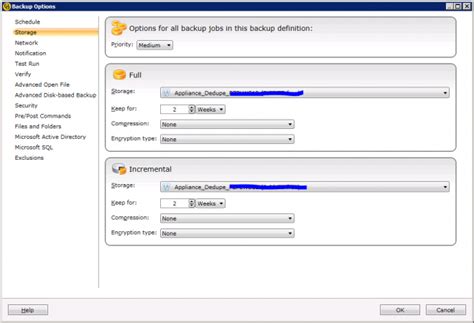client side server side deduplication option is m vox