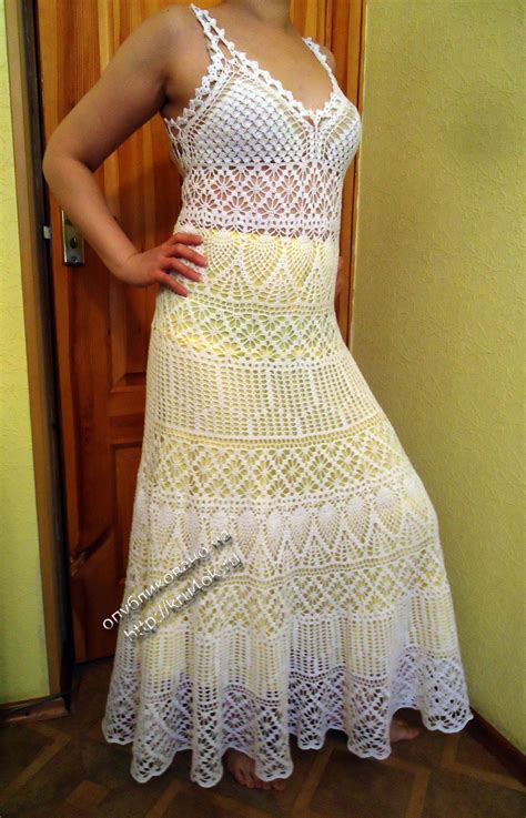 Ажурный сарафан связанный крючком