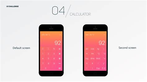 UI Daily Challenge 04 Calculator On Behance