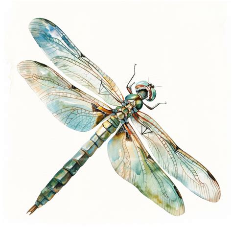 Colorful Dragonfly Watercolor Art Print