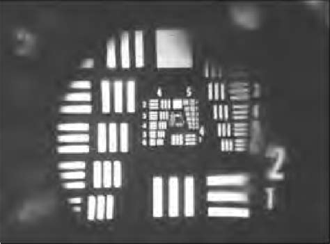 Image Of An Usaf Test Target Placed About 2 Cm From The Membranes Cell