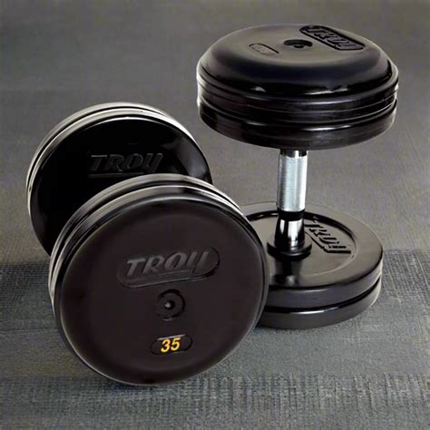 Troy Rufdc R Rubber Dumbbell Set Durable Build And Contoured Handles