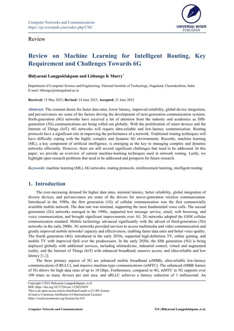 Pdf Review On Machine Learning For Intelligent Routing Key