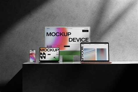 Modern Digital Device Mockup Template With Shadow 46934918 Psd