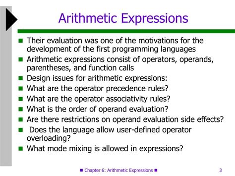 Ppt Arithmetic Expressions Powerpoint Presentation Free Download