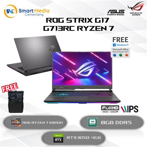 Jual Asus Rog Strix G G Rc Ryzen H Gb Gb Rtx Gb W Office