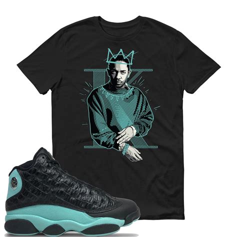 Kendrick Lamar 2 Air Jordan 13 Island Green T Shirt Jordan Oxidized