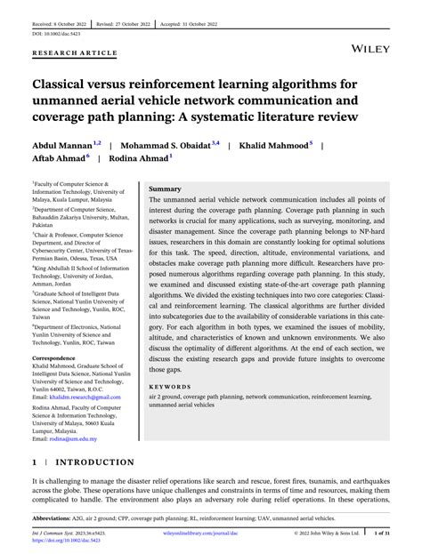 Classical Versus Reinforcement Learning Algorithms For Unmanned Aerial