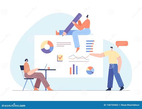 People Interacting With Charts And Analysing Statistics Customer Tracking Software Data
