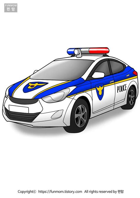경찰차 색칠공부 그림도안 프린트하기 Police Cars Car Cartoon Police Themed Birthday