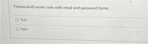 Solved Firebaseauth Works Only With Email And Password