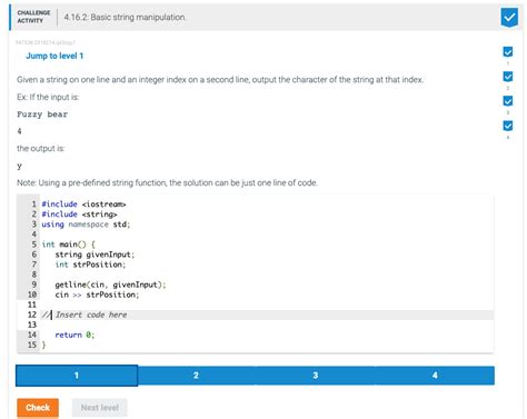 Solved Challenge Activity 4162 Basic String Manipulation