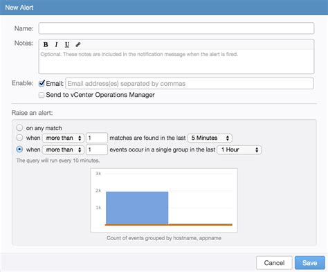 Log Insight Alerts User Alerts Thresholds Sflanders
