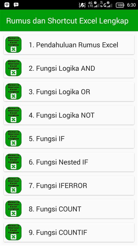 Rumus And Shortcut Excel Lengkap Apk Download For Android Latest Version