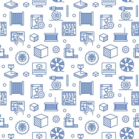 Additive Manufacturing Vector Line Seamless Background 3d Printer Linear Pattern 17505138