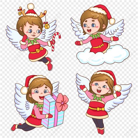 크리스마스 축복 해피 천사 지팡이 일러스트 날개 일러스트 크리스마스 밤 일러스트 Png 일러스트 무료 다운로드 Lovepik