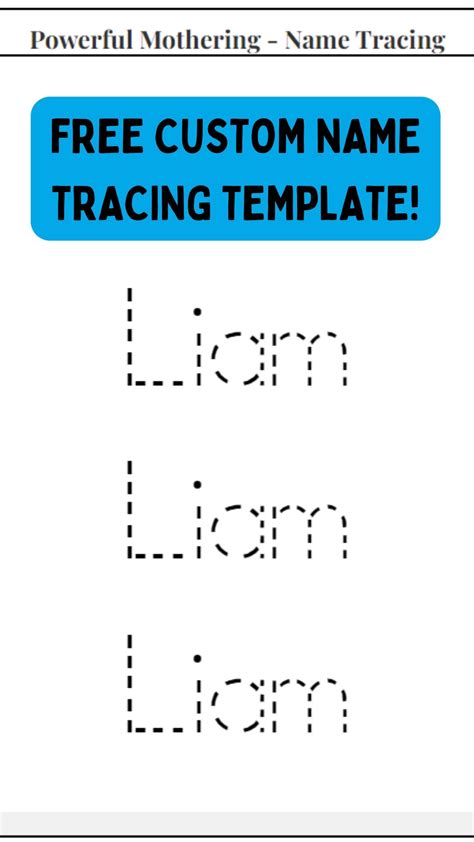 Personalised Name Tracing Worksheet