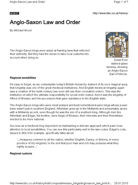 Anglo Saxon Law And Order Anglo Saxons Pound Sterling