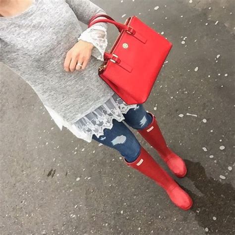 10 Cute Red Rain Boot Outfits Nourish Empower Fulfilled Red