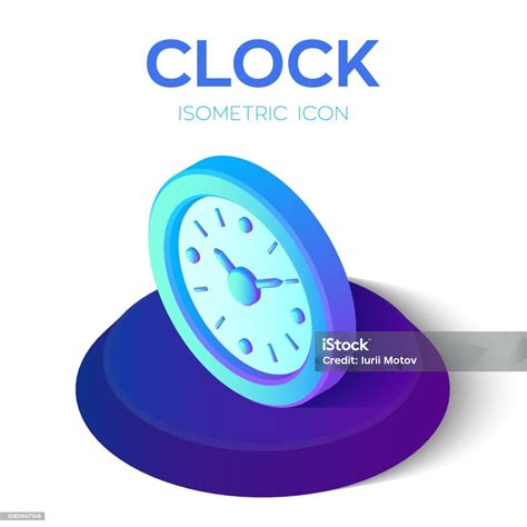 시계 아이콘입니다 3 차원 Isometric 시계 부호입니다 시간 기호입니다 만든 모바일 웹 장식 인쇄 제품 응용 프로그램 웹 디자인 배너 및 프레 젠 테이 션에 대 한