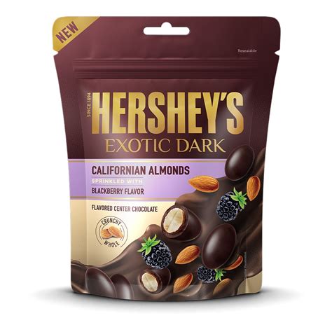 Hersheys Exotic Dark Chocolate Californian Almonds Sprinkled With