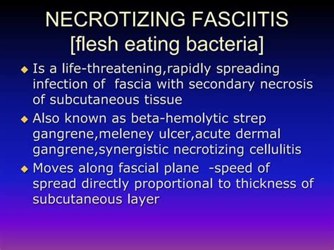 Necrotizing Fasciitis Ppt
