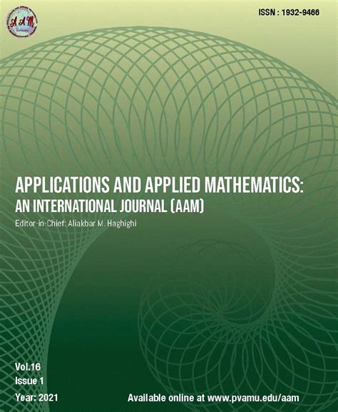 Applications And Applied Mathematics An International Journal 影响因子06 首页
