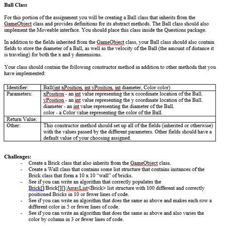 Solved Bird Class For This Portion Of The Assignment You