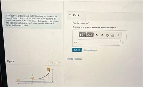 Solved A Kg Block Slides Down A Frictionless Ramp As Chegg