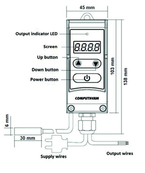 Computherm Wpr 100gc Pump Controller With Wired Temperature Sensor Instructions