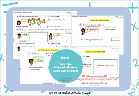 Year 6 Sats Style Arithmetic Questions With Mistakes Whole Class Teaching Slides Master The