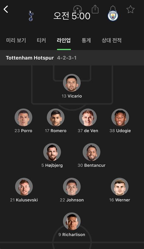 Fa컵 토트넘 맨시티 라인업 해외축구 에펨코리아