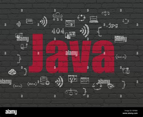 Programming Concept Java On Wall Background Stock Photo Alamy