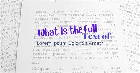 What Is The Full Text Of Lorem Ipsum Dolor Sit Amet Lipsum Hub