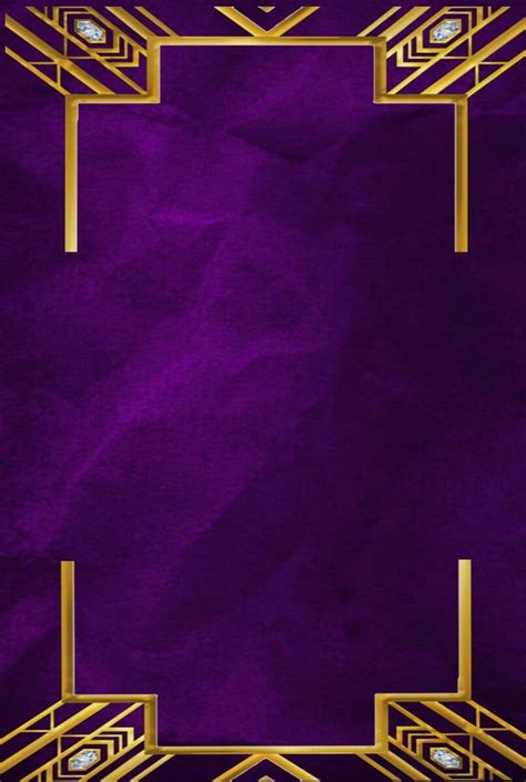 Purple And Gold Art Deco Wallpaper