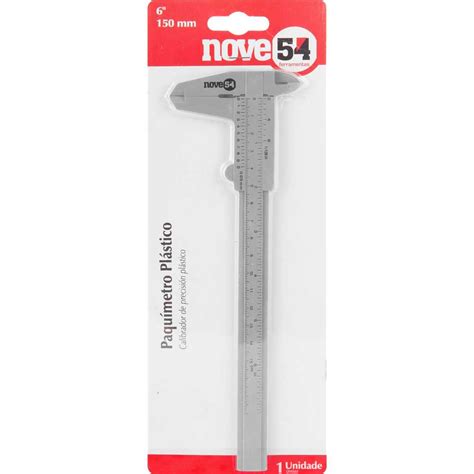 Paquímetro Plástico 150mm 6 Nove54 Brenfeer Ferramentas Para